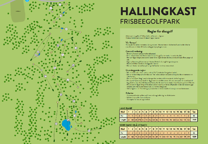 Beskrivelse av hull 1-18 :: Hallingdal Frisbeeklubb